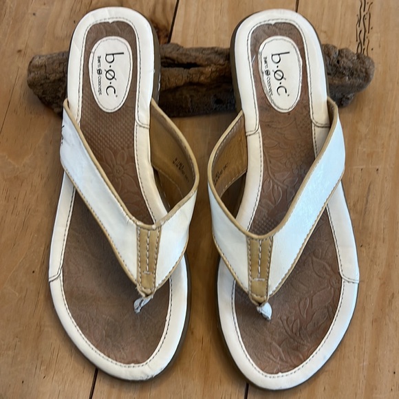 boc | Shoes | Boc Born Concept White Vegan Leather Thong Flip Flop ...